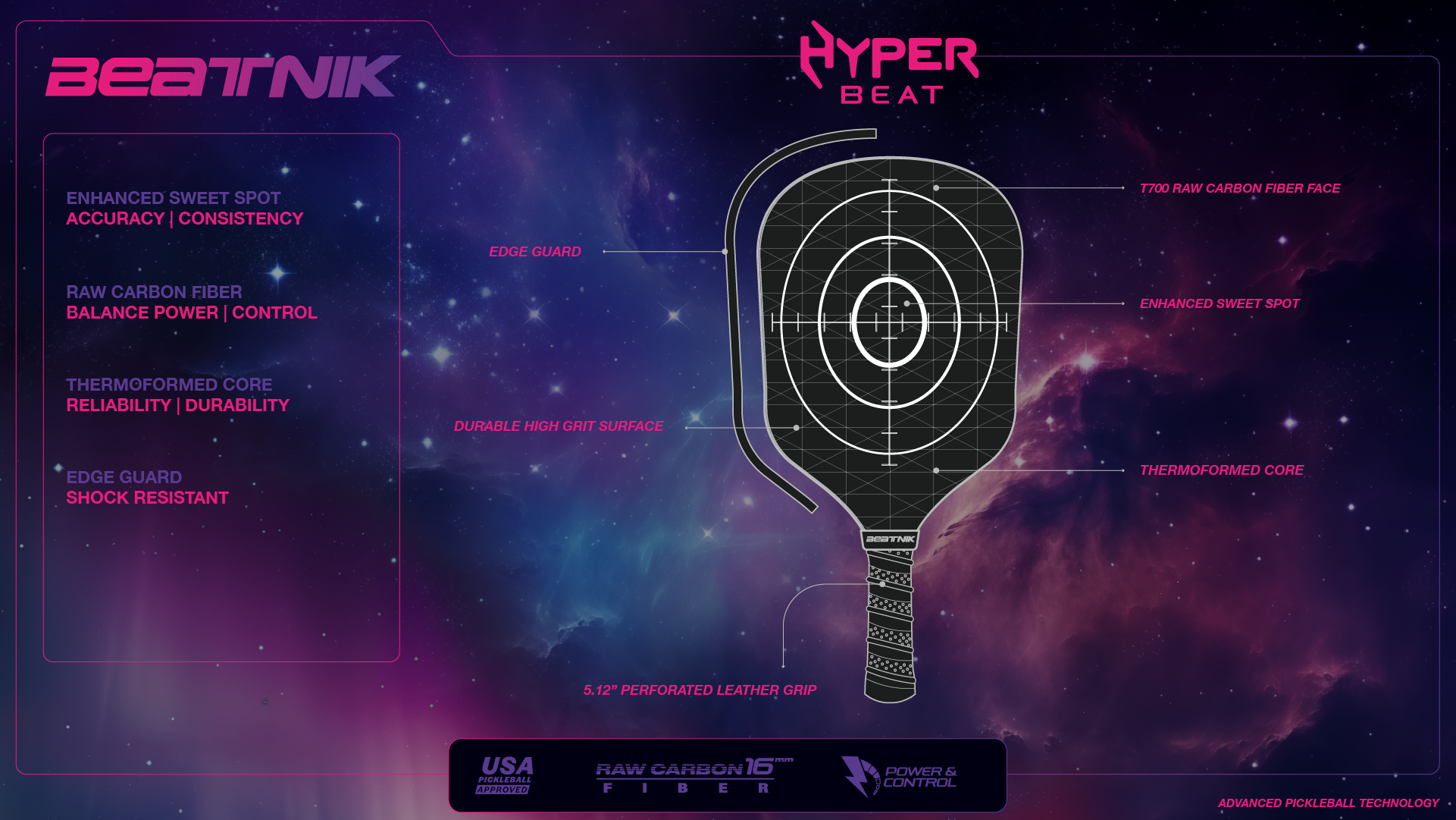 Hyper Beat One | Beatnik Pickleball Paddles – Beatnik Sports
